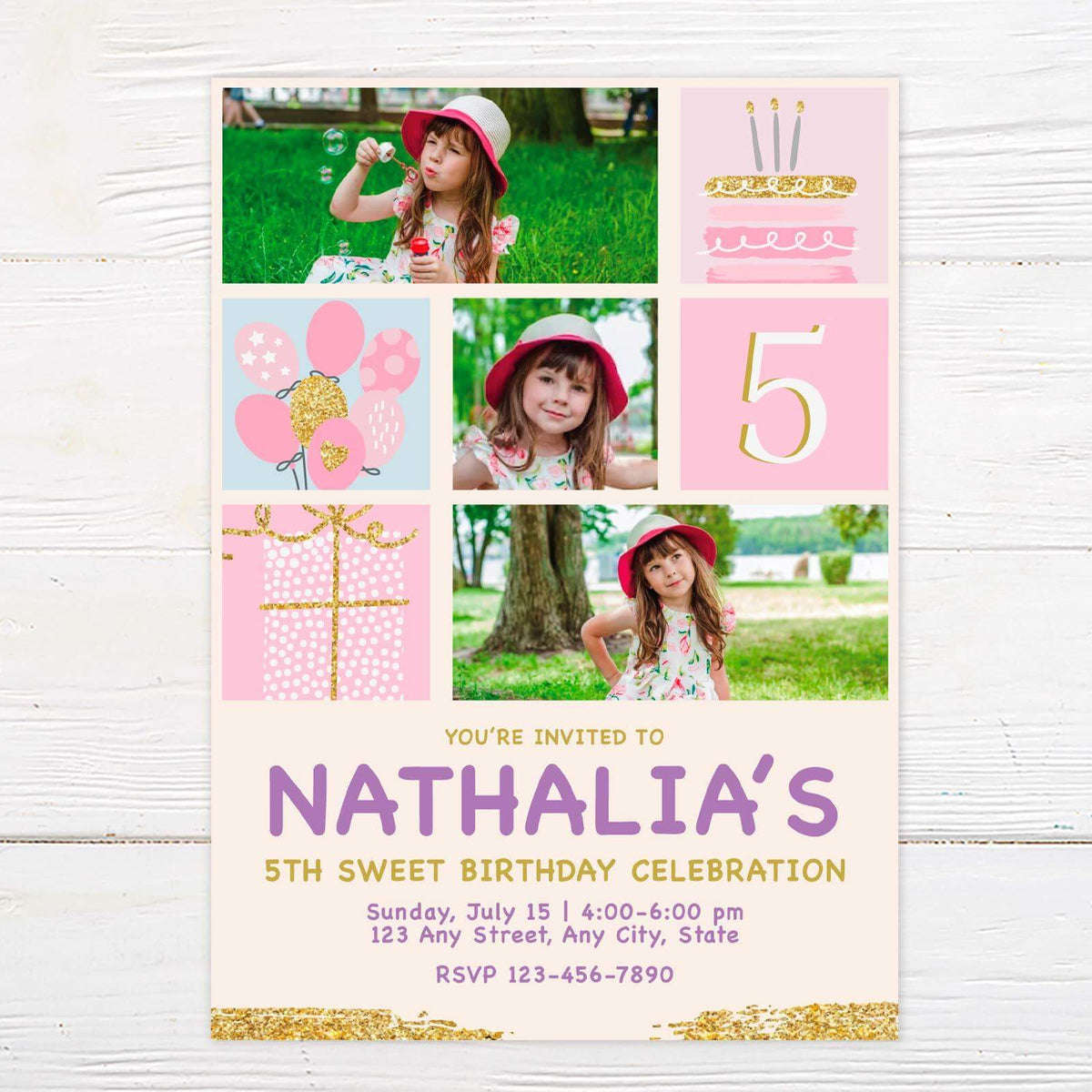 Photo Collage Party Invitation | Go Print Plus