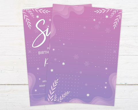 Purple Birthday Party Invitation | Go Print Plus