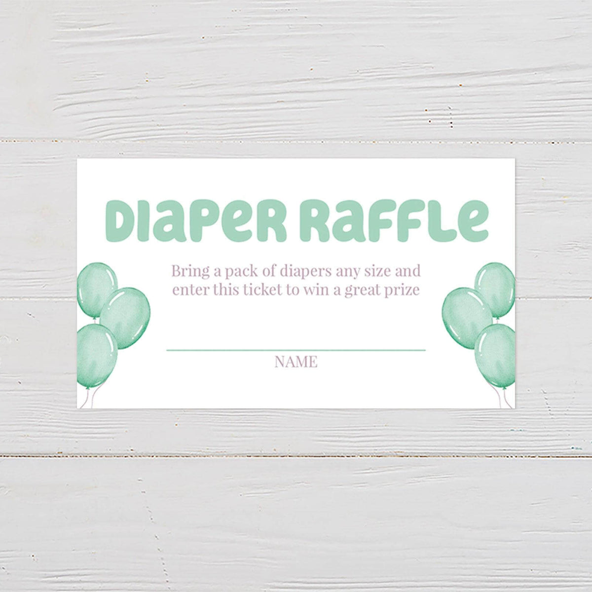 Boleto de rifa de pañales Ready to Pop – Go Print Plus
