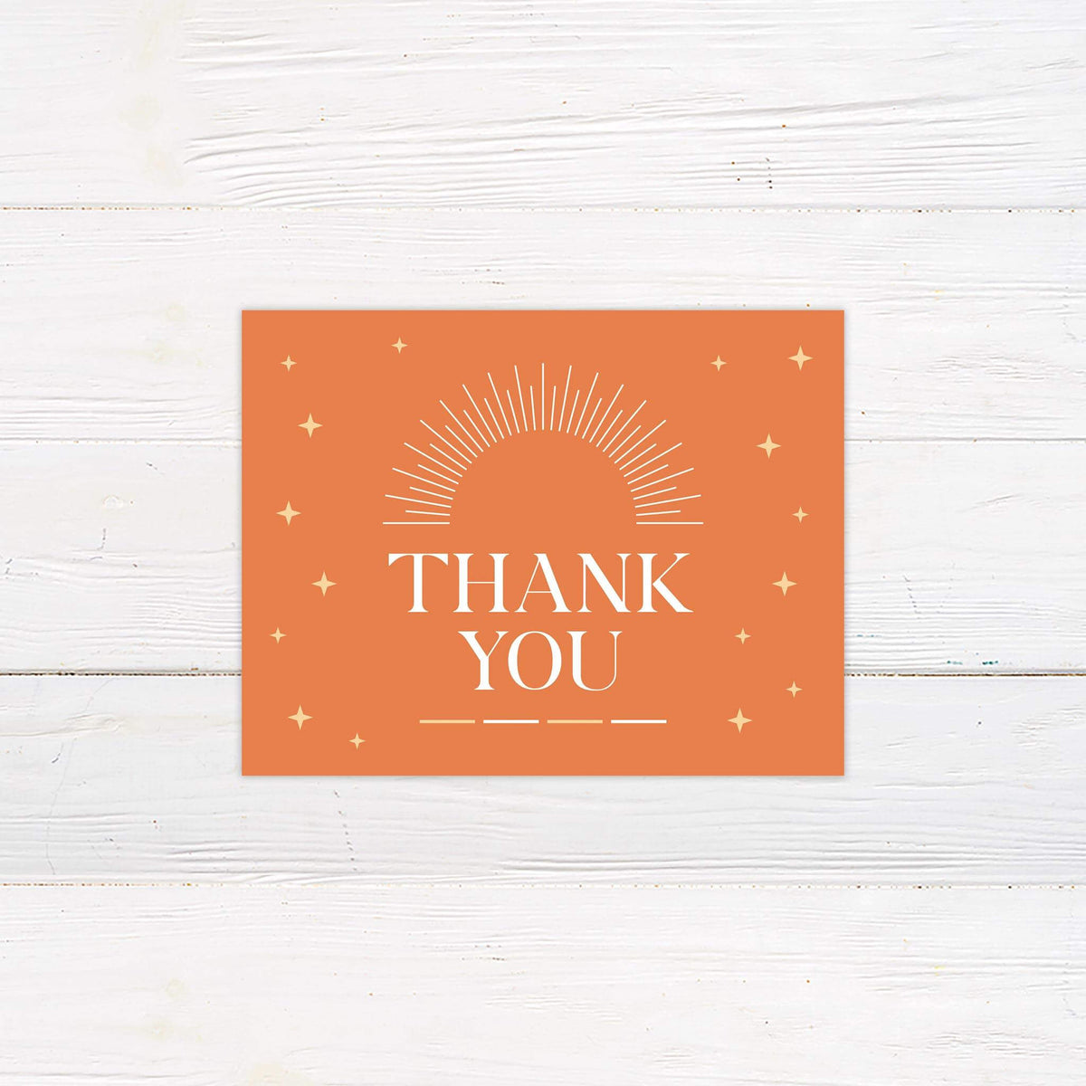 Retro Shine Thank You Card | Go Print Plus