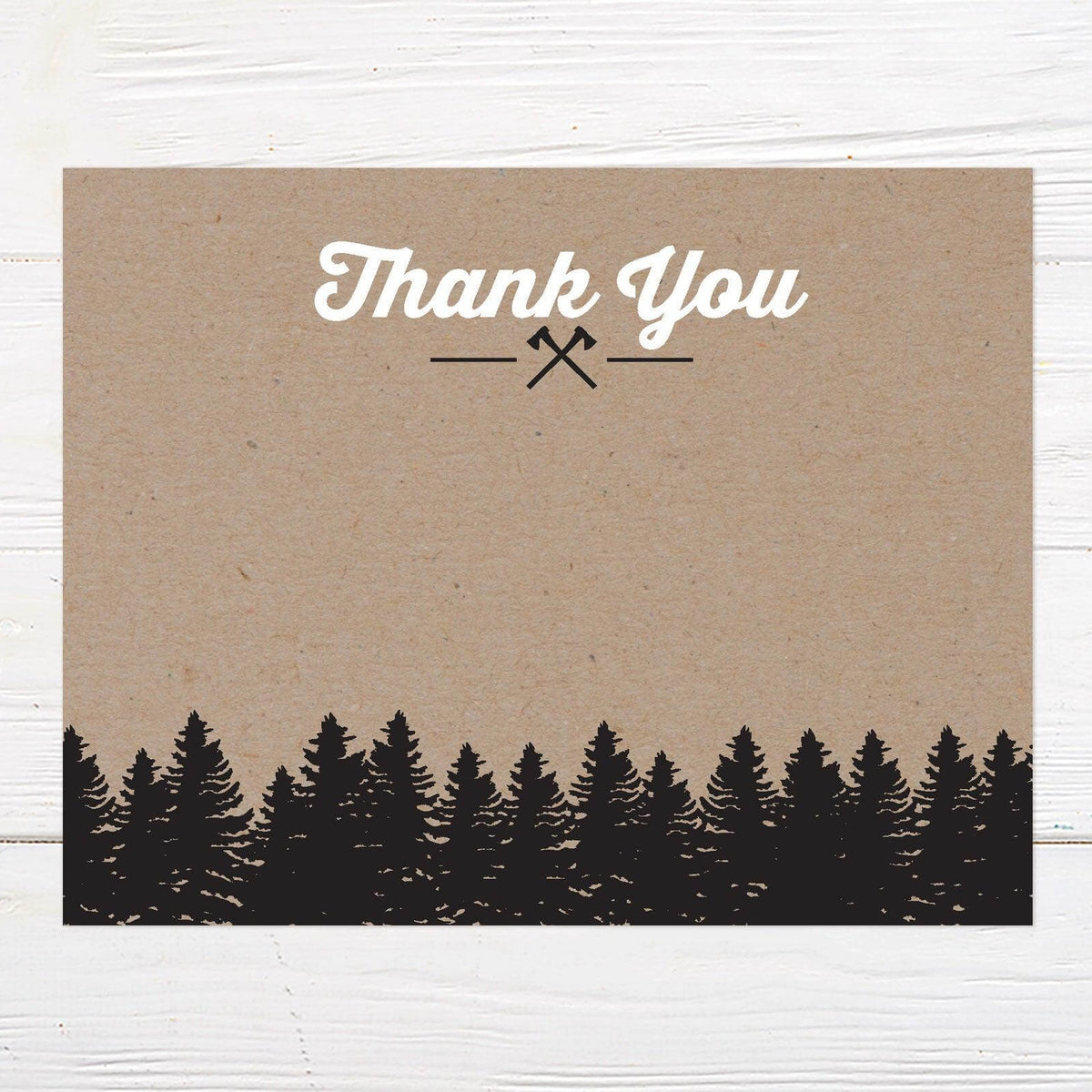 Rustic Outdoor Thank You Card – Go Print Plus