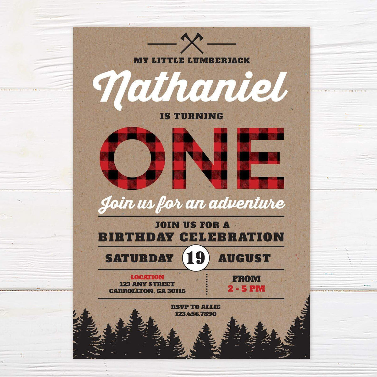 Rustic Outdoor Party Invitation | Go Print Plus – goprintplus