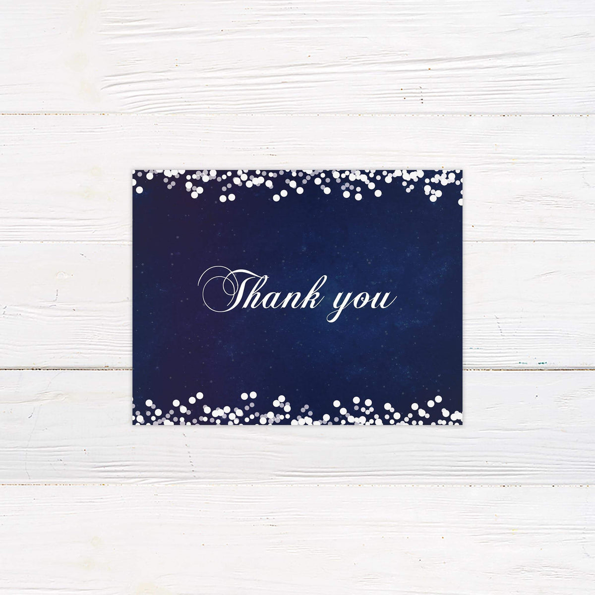 Silver Glitter Thank You | Go Print Plus
