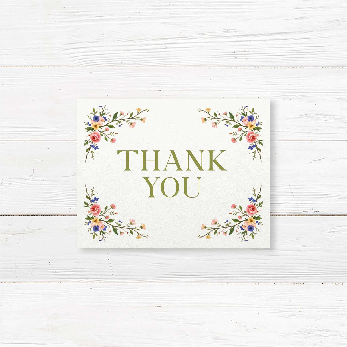 Spring Fleur Thank You Card | Go Print Plus
