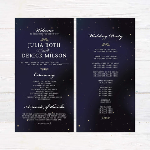 Starry Night Invitations | Go Print Plus – goprintplus