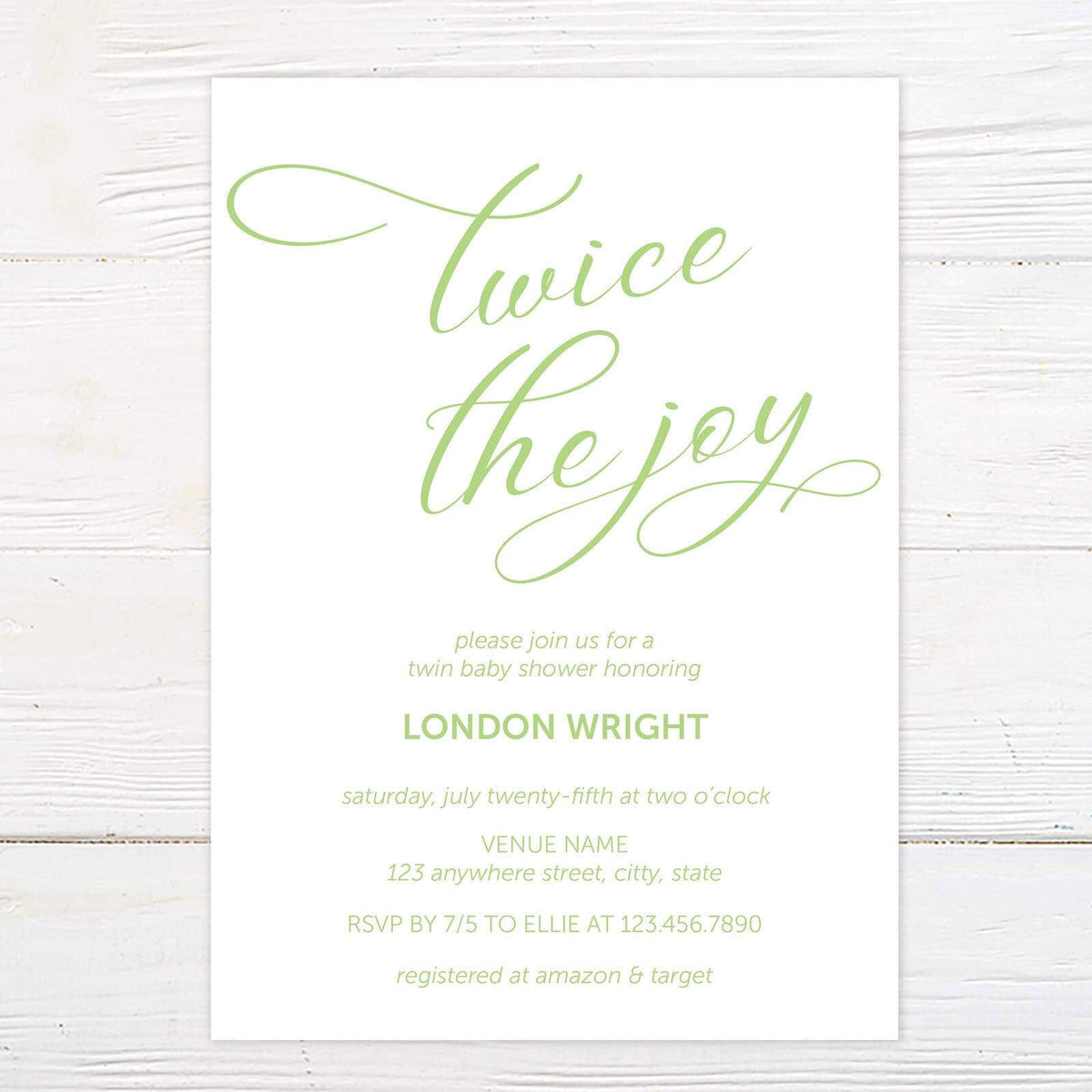 Twice the Joy Shower | Go Print Plus