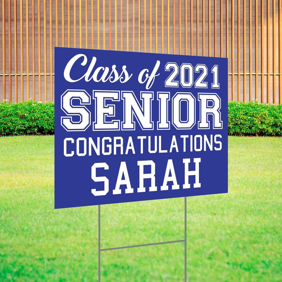 Senior Graduation Yard Sign – Bold Varsity Lettering – Go Print Plus