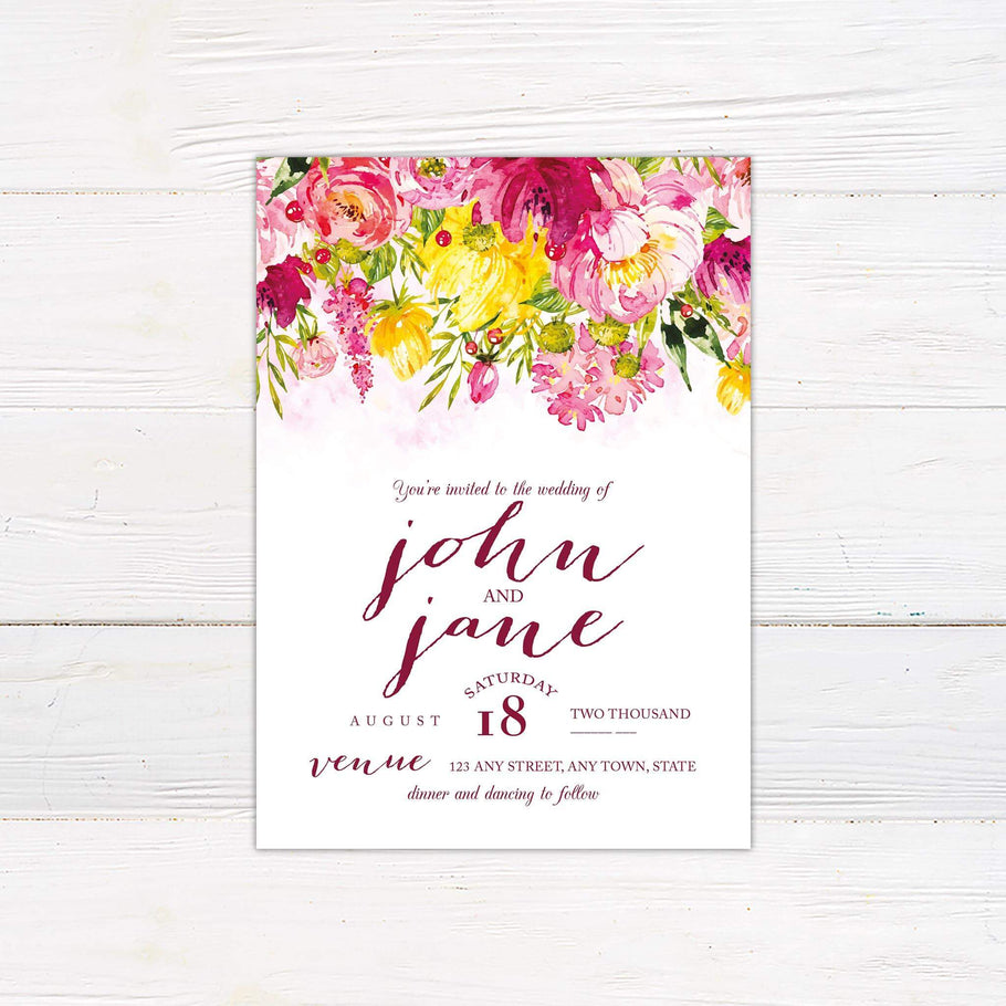 Vogue Floral Invitations | Go Print Plus