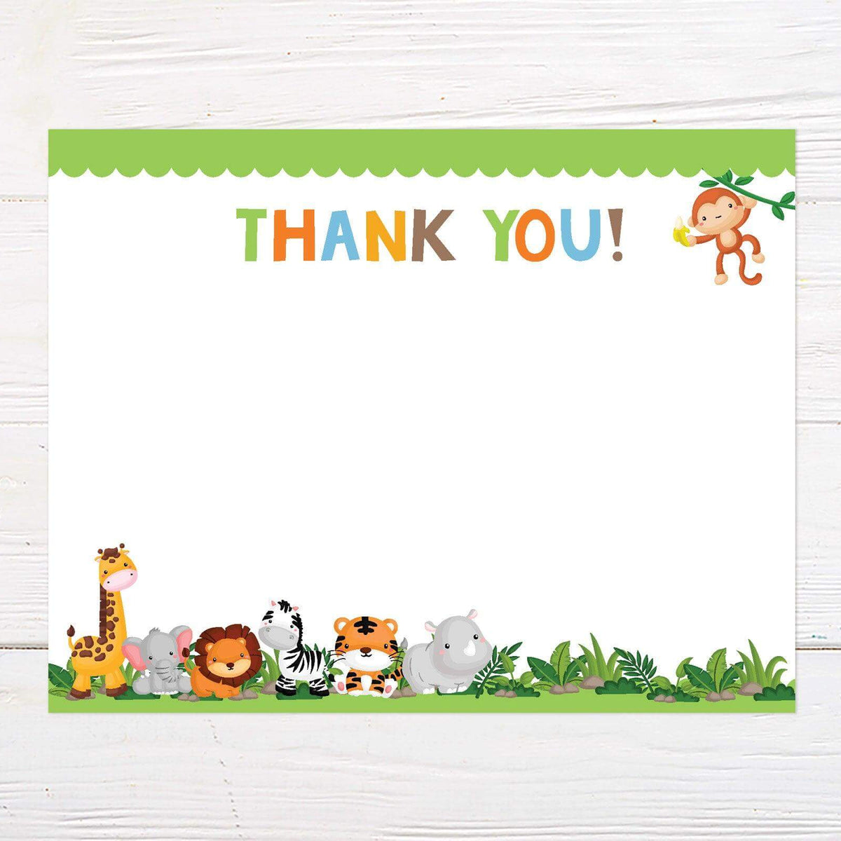 Wild Animal Thank You Card – Go Print Plus