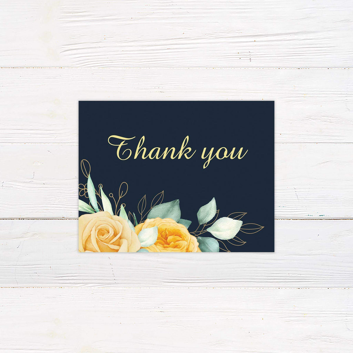 Yellow Floral Classic Thank You | Go Print PLus – Go Print Plus